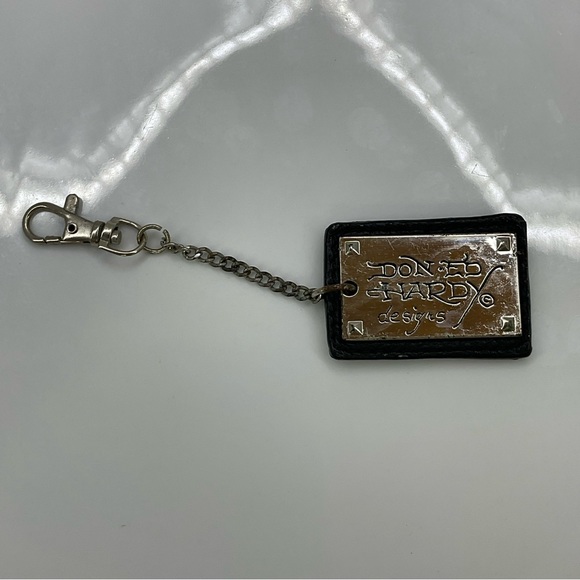 Ed Hardy | Accessories | Don Ed Hardy Designs Keychain Black Leather ...